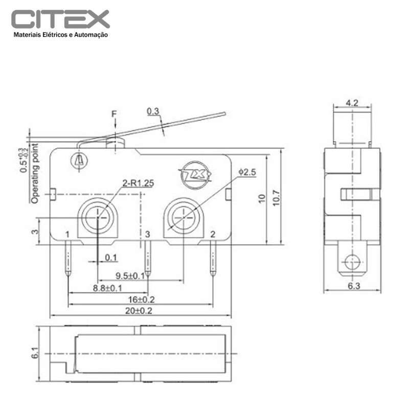 MICRO SWITCH 10T85 5A 250V ( KW11-3Z-2 Mm1e1ns ) (1158P1D6)
