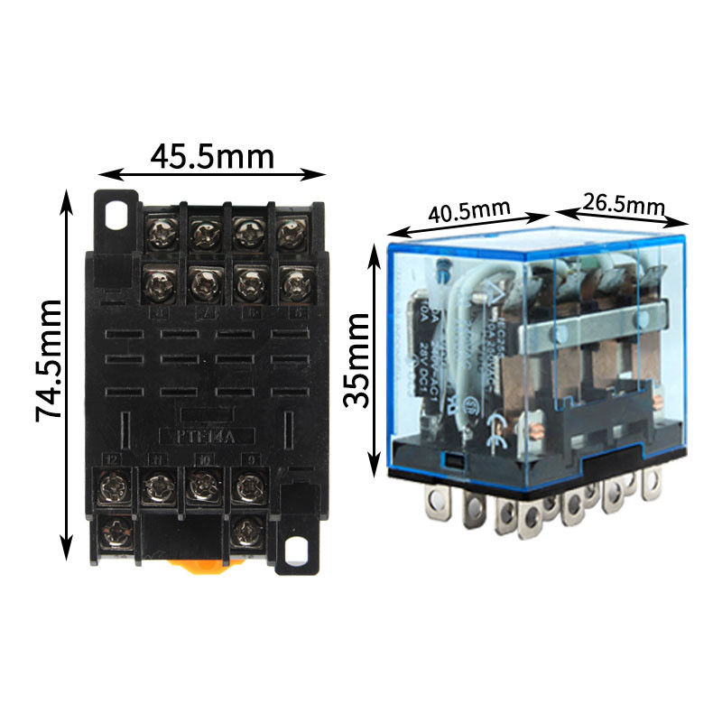 LY4NJ 220V 50/60HZ RELE MÓDULO ACOPLADOR INTERFACE COM SOCKET PTF14A