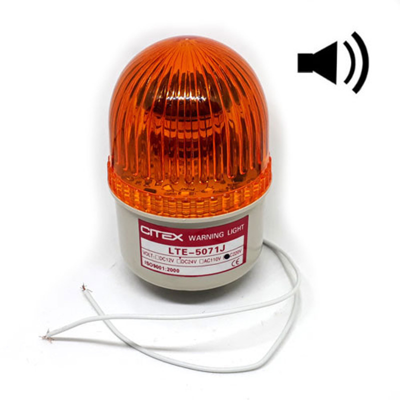 LTE-5071J 12Vcc/ca GIROFLEX AMARELO COM BUZZER SONORO